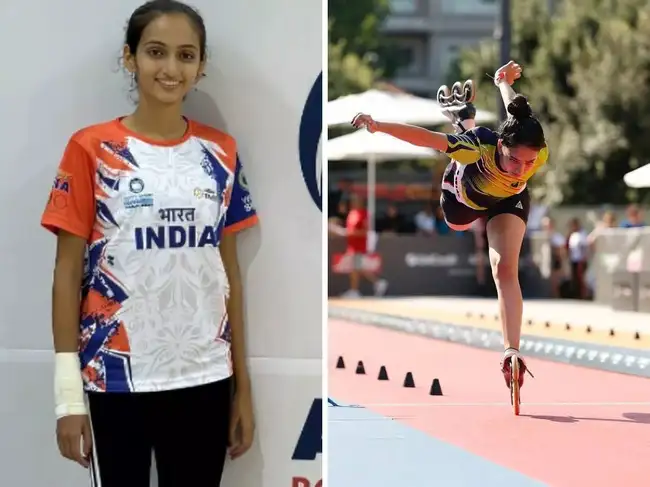 Pune girl becomes first Indian to win gold at South Korea's Asian Roller Skating Championships ...