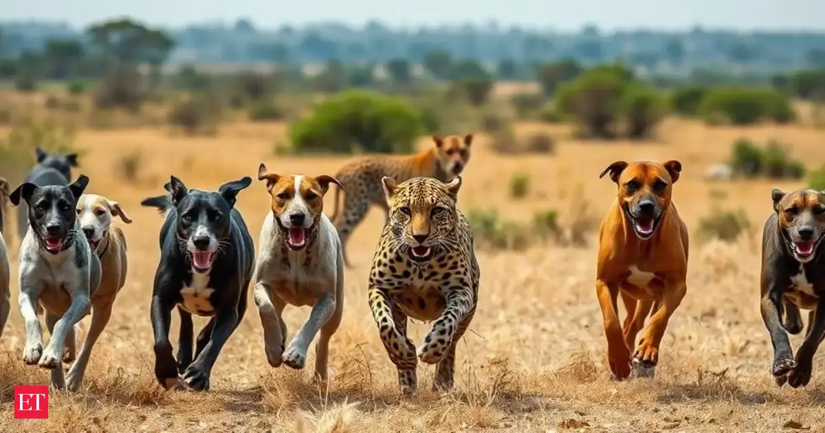 Bark vs. Bite: Brave pack of dogs charge leopard, regret everything ...