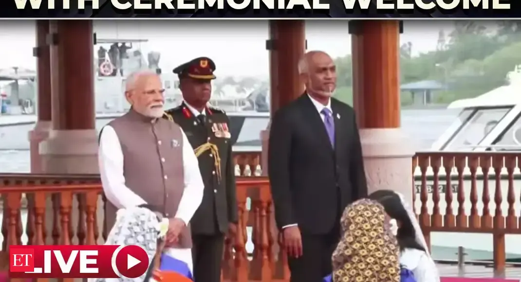 PM Modi receives a ceremonial welcome & inspects Guard of Honour, Maldives - The Economic Times ...