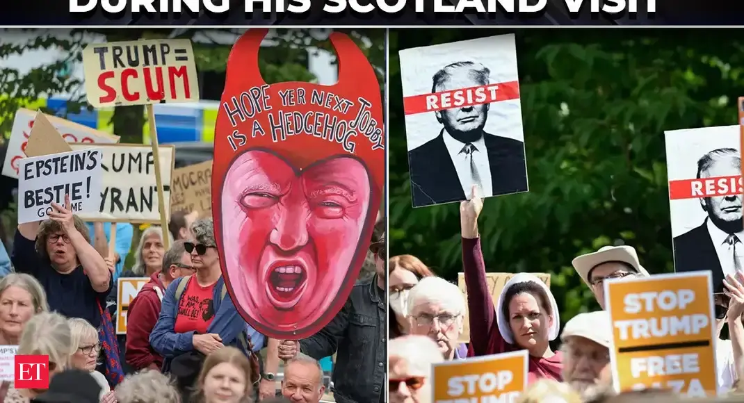 ‘Scotland hates you’: Protests erupt as demonstrators chant anti-Trump ...
