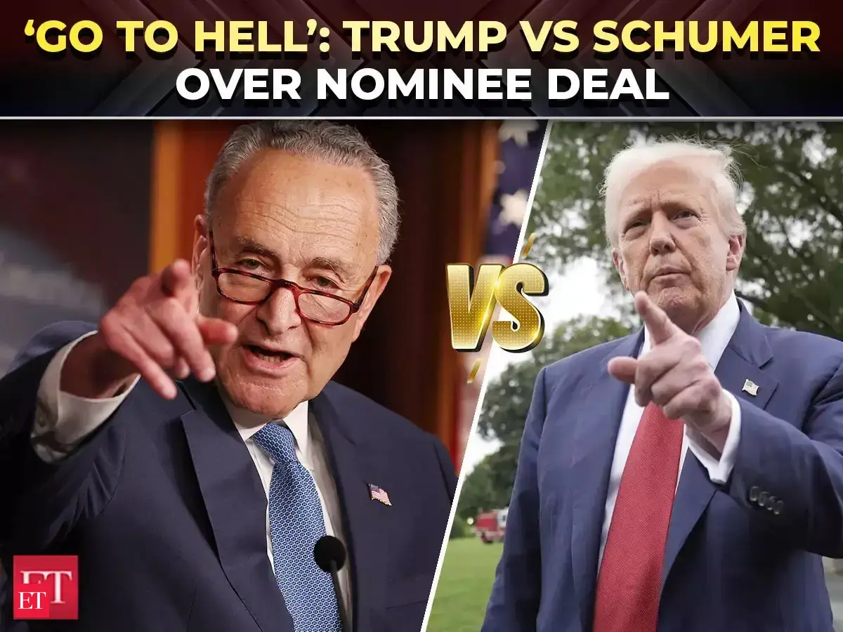 Trump vs Schumer: Fiery clash over nominee deal ends in chaos, ‘Go to ...