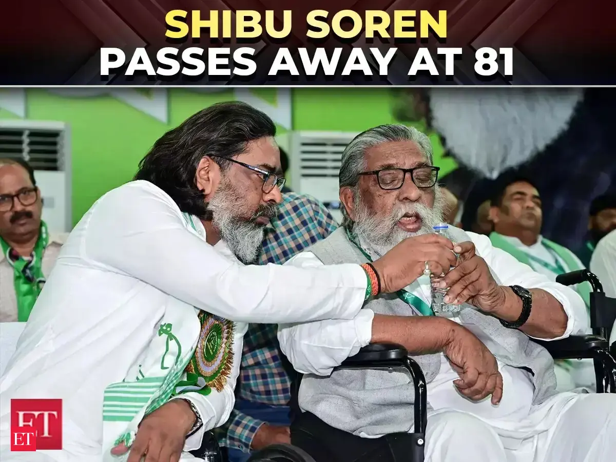 Shibu Soren passes away at 81; Son and Jharkhand CM Hemant Soren ...