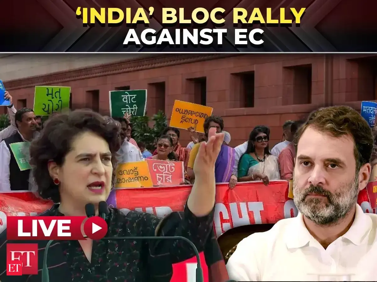 LIVE: Rahul Gandhi leads India bloc MPs’ protest march to EC over ‘vote ...