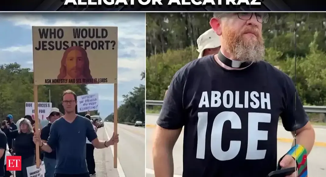 Alligator Alcatraz: 'Abolish ICE!': Protest vigil targets infamous ...
