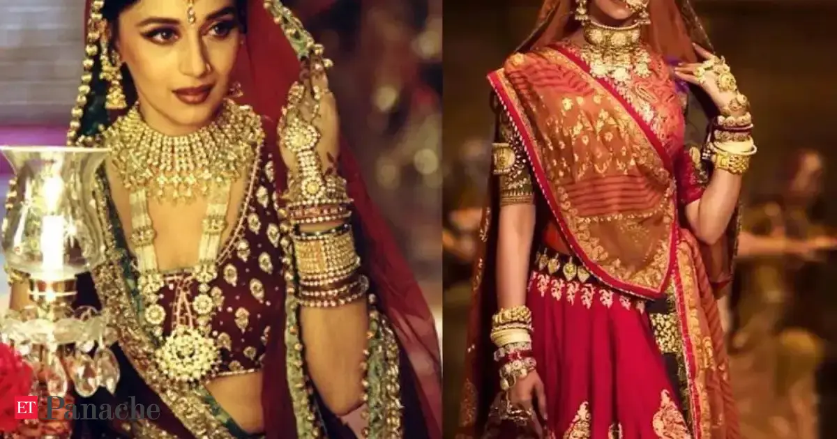 Deepika Padukone and Madhuri Dixit wore the most expensive lehengas ...
