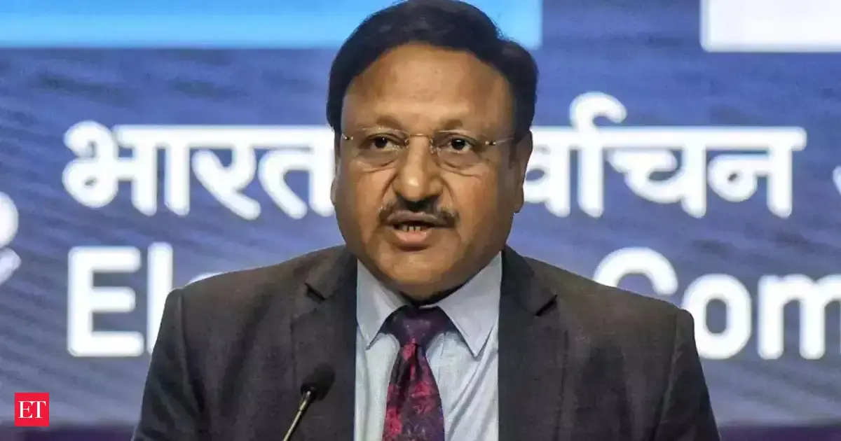 Former chief election commissioner Rajiv Kumar is in India: Sources - The Economic Times