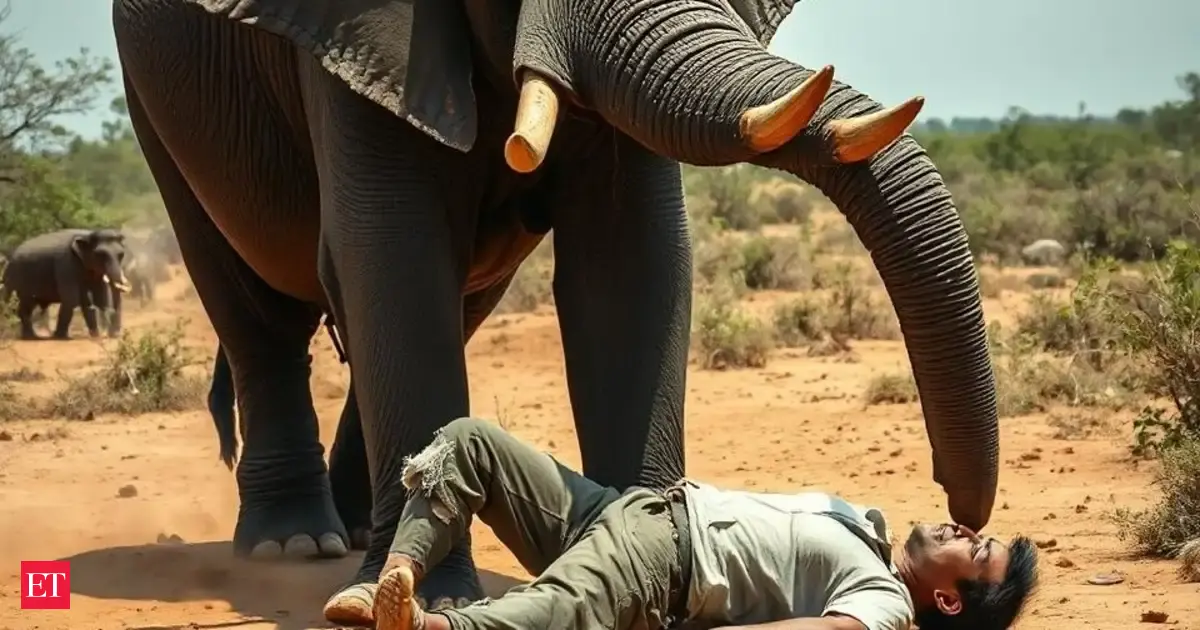 viral elephant video: Viral video shows wild elephant trampling tourist ...