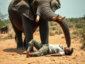 viral elephant video: Viral video shows wild elephant trampling tourist ...