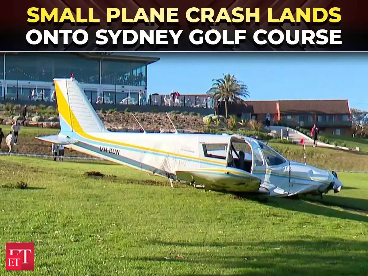 Small plane with two onboard makes crash landing on Sydney golf course ...