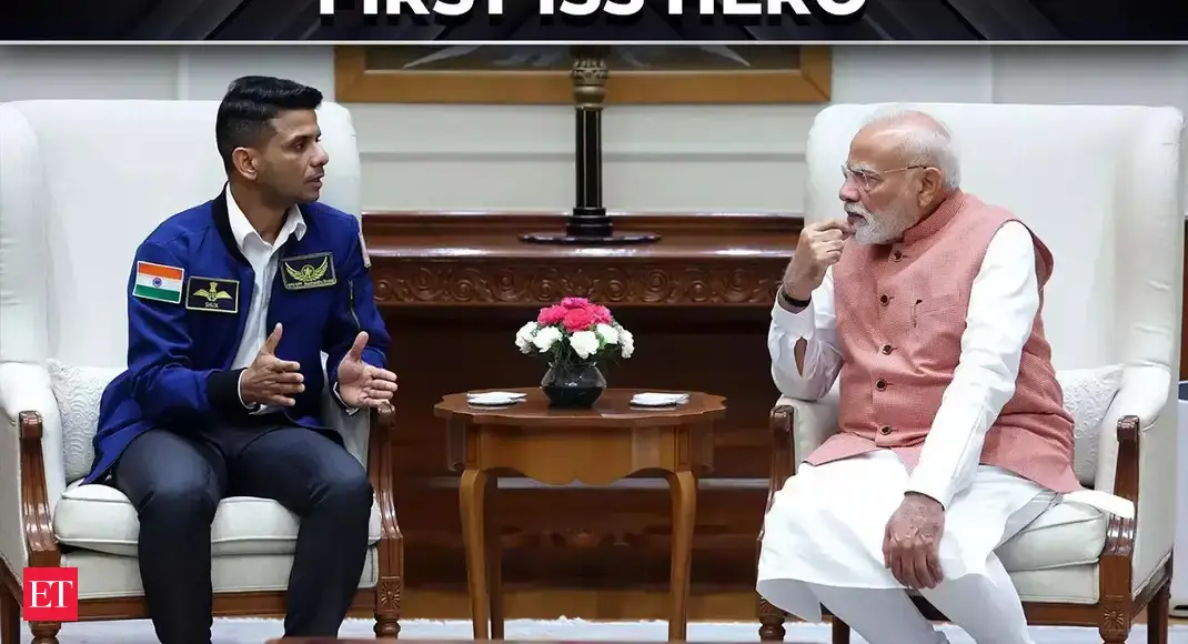From cockpit to cosmos: PM Modi meets IAF’s first space hero Shubhanshu ...