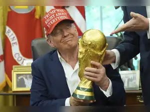 Trump jokes about keeping golden FIFA World Cup trophy; says Putin “may ...