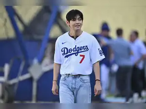 K-pop sensation 'V' throws ceremonial first pitch at Dodgers game - How BTS member keeps global ...
