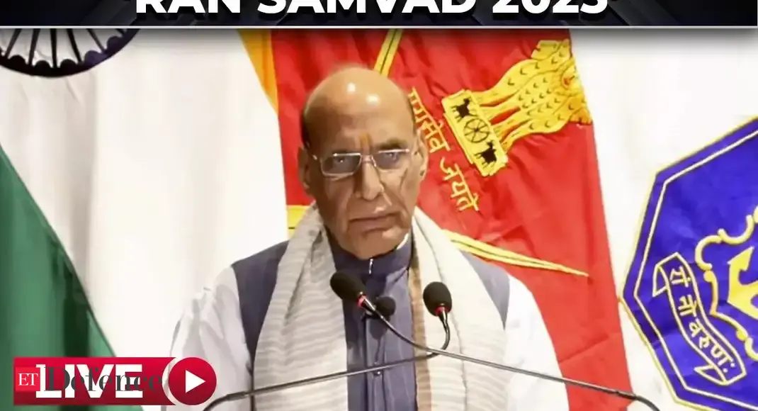 Rajnath Singh addresses at Ran Samvad 2025, discusses India's defence strategy - The Economic ...