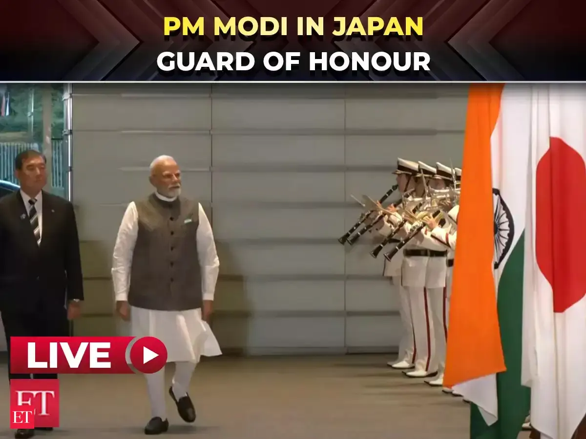 LIVE | PM Modi receives Guard of Honour in Japan - The Economic Times ...