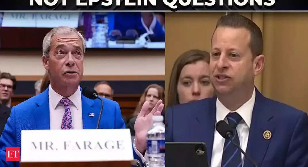 'Not here for this': Nigel Farage snaps at Dem over Epstein list ...