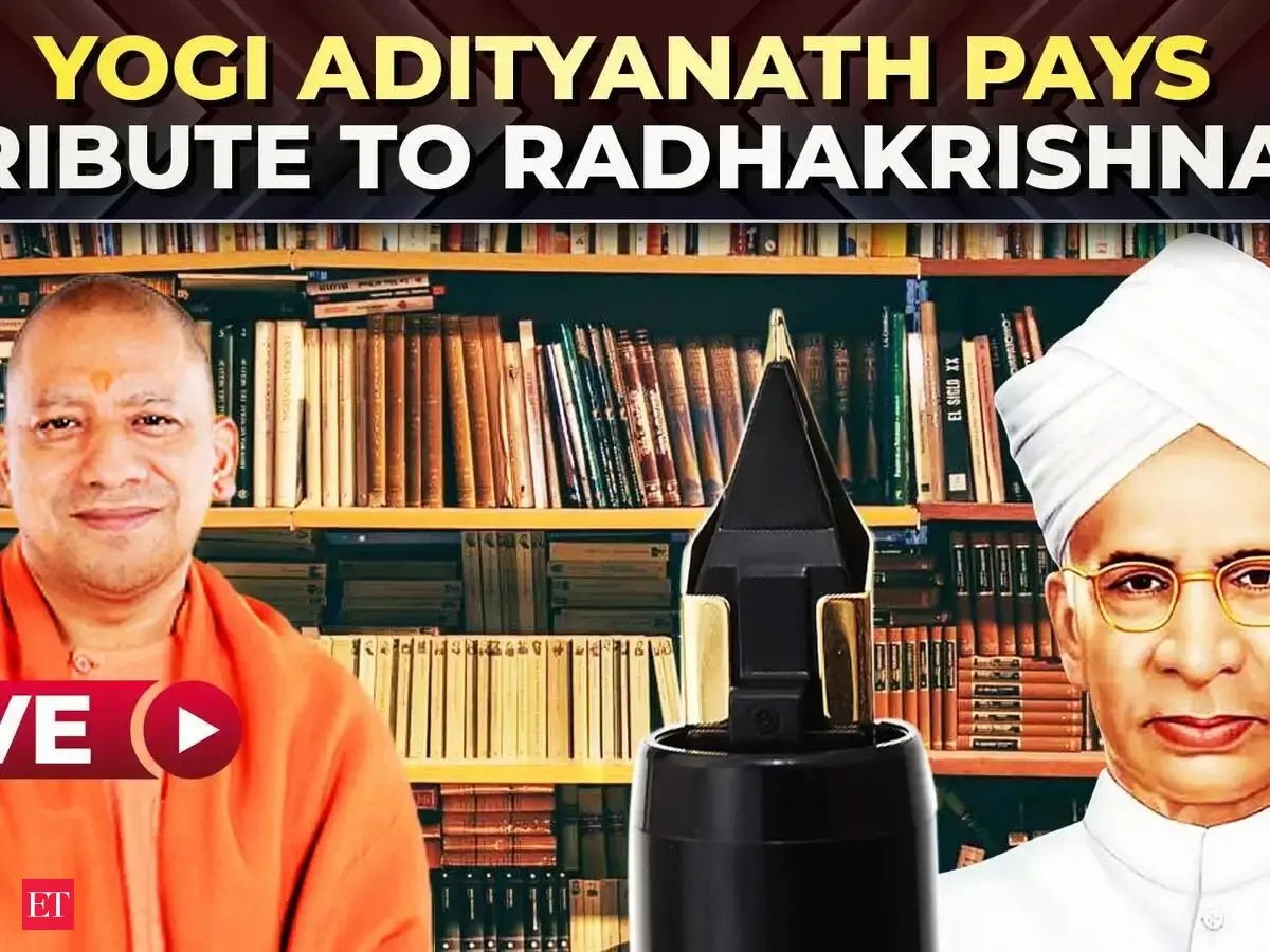 LIVE | UP CM Yogi Adityanath speaks at Dr. Radhakrishnan birth ...