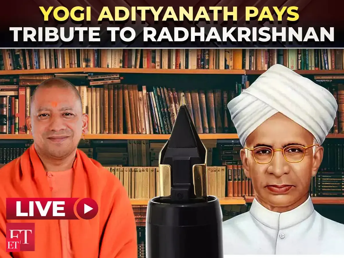 LIVE | UP CM Yogi Adityanath speaks at Dr. Radhakrishnan birth ...