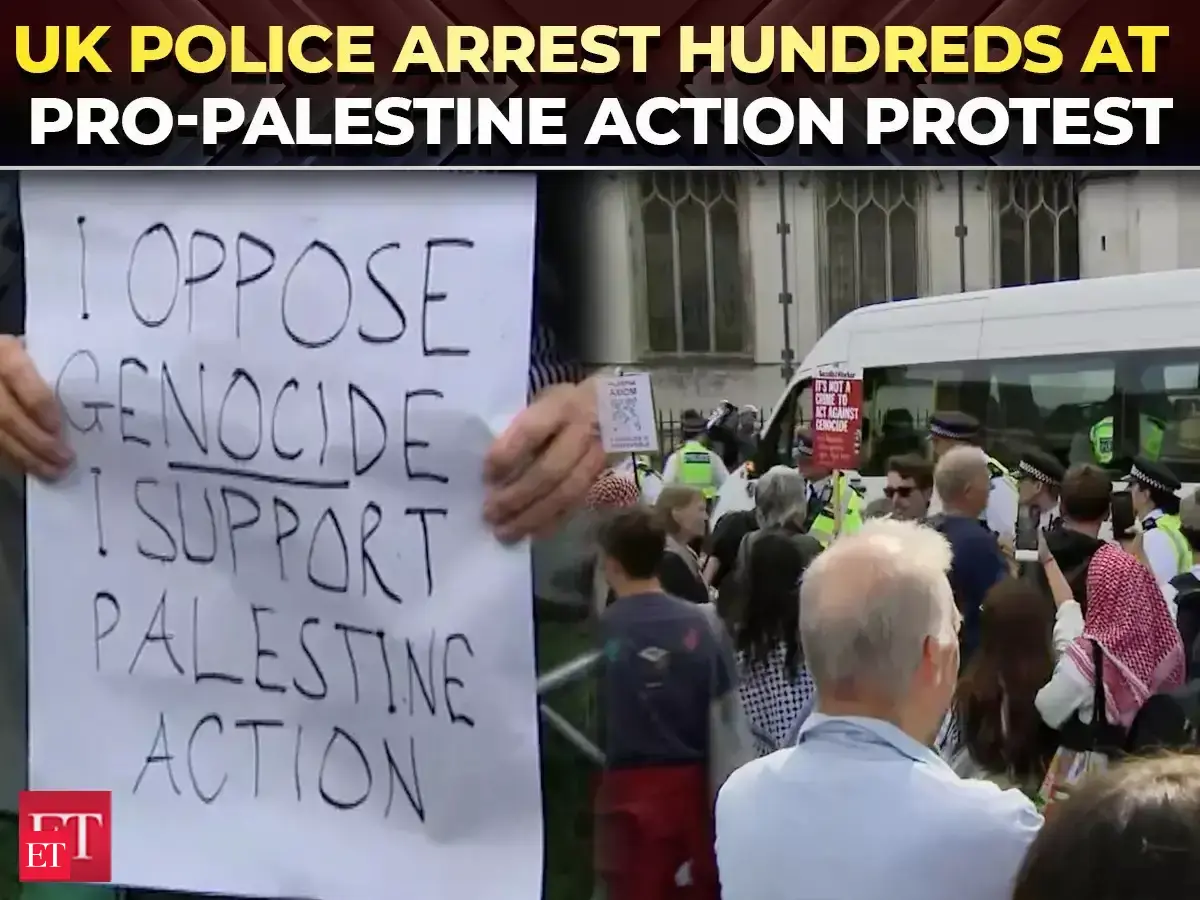 'I oppose genocide...': UK police arrest around 300 at latest protest ...