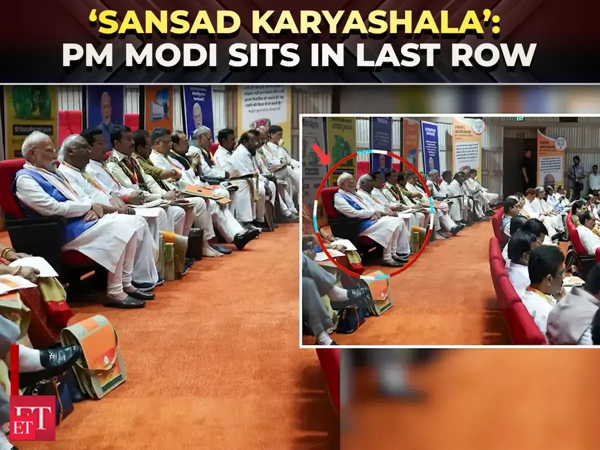 ‘Sansad Karyashala’: PM Modi sits in last row as ‘Ordinary MP’ in BJP ...