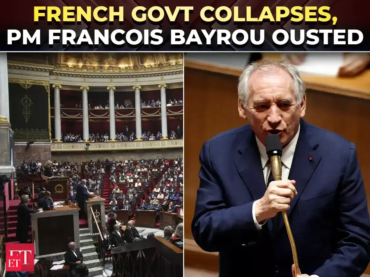 French government collapses, PM Bayrou ousted in shock confidence vote ...