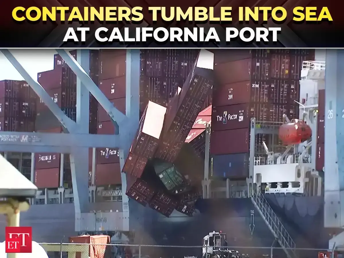More than 50 shipping containers tumble into sea at California port; no ...