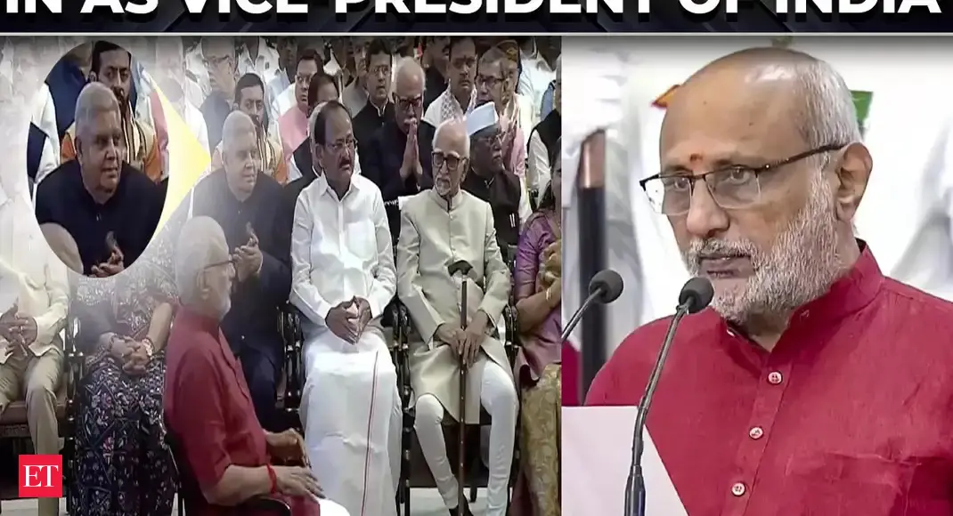 cp radhakrishnan: CP Radhakrishnan sworn in as India’s 15th vice-president at Rashtrapati Bhavan ...