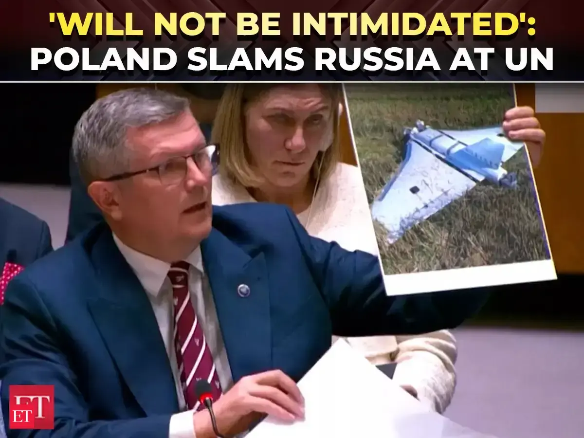 'Not a mistake...': Marcin Bosacki slams Russia at UN over Poland drone ...