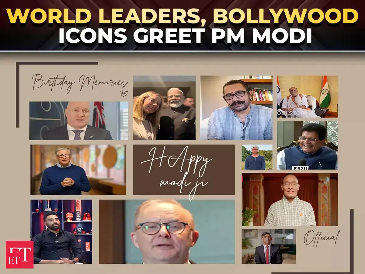 pm modi birthday 75: PM Modi’s 75th birthday: Greetings pour in from ...
