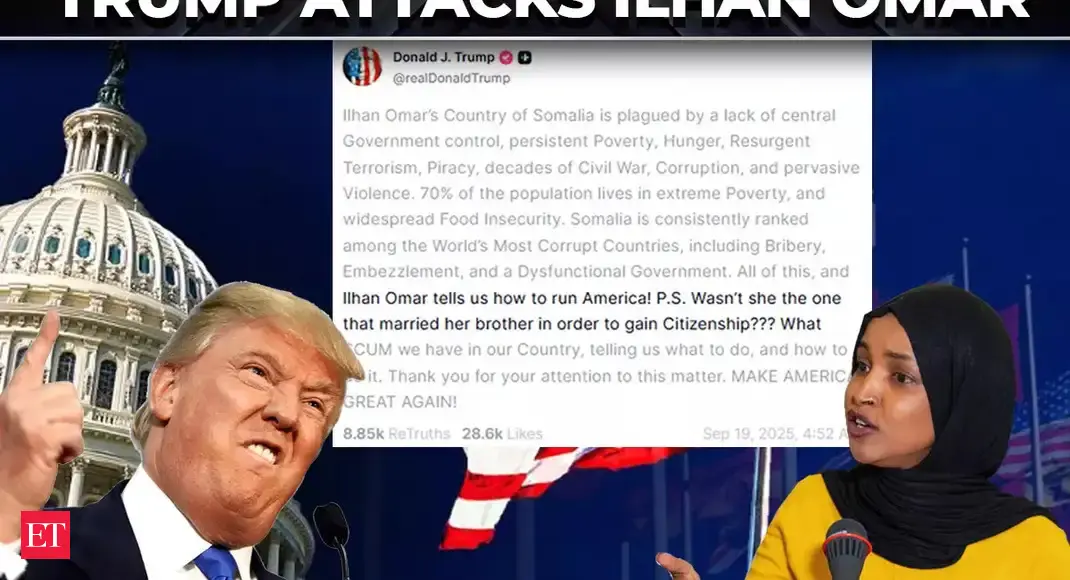 'SCUM…': Trump blasts Ilhan Omar's over remarks on Kirk's assassination, calls for her ...