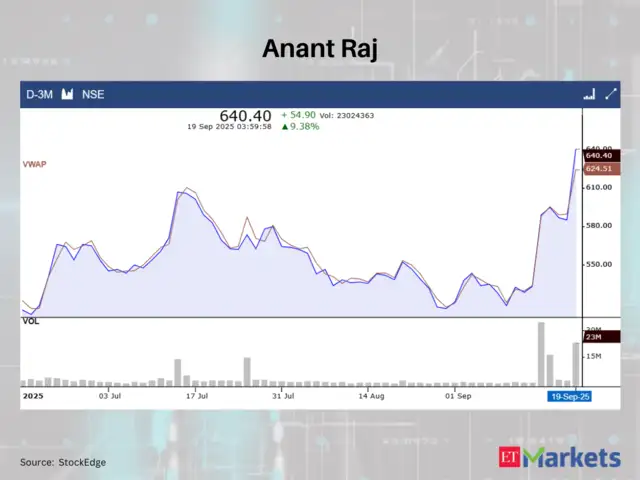 Anant Raj among 7 stocks that rose above VWAP on September 19 - Bullish ...