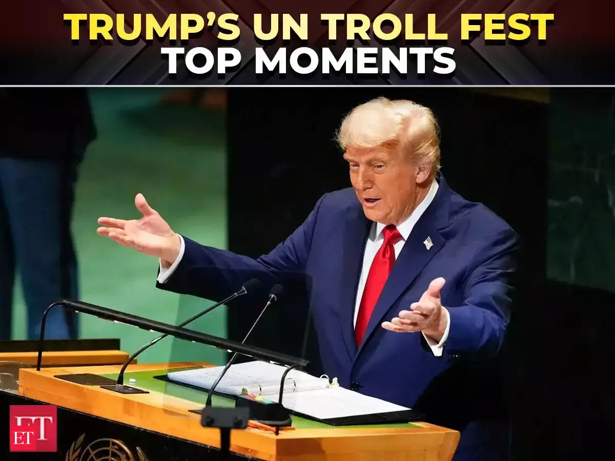 trump un trolling: Watch: Trump’s roast reel at UN - from jokes to jabs ...