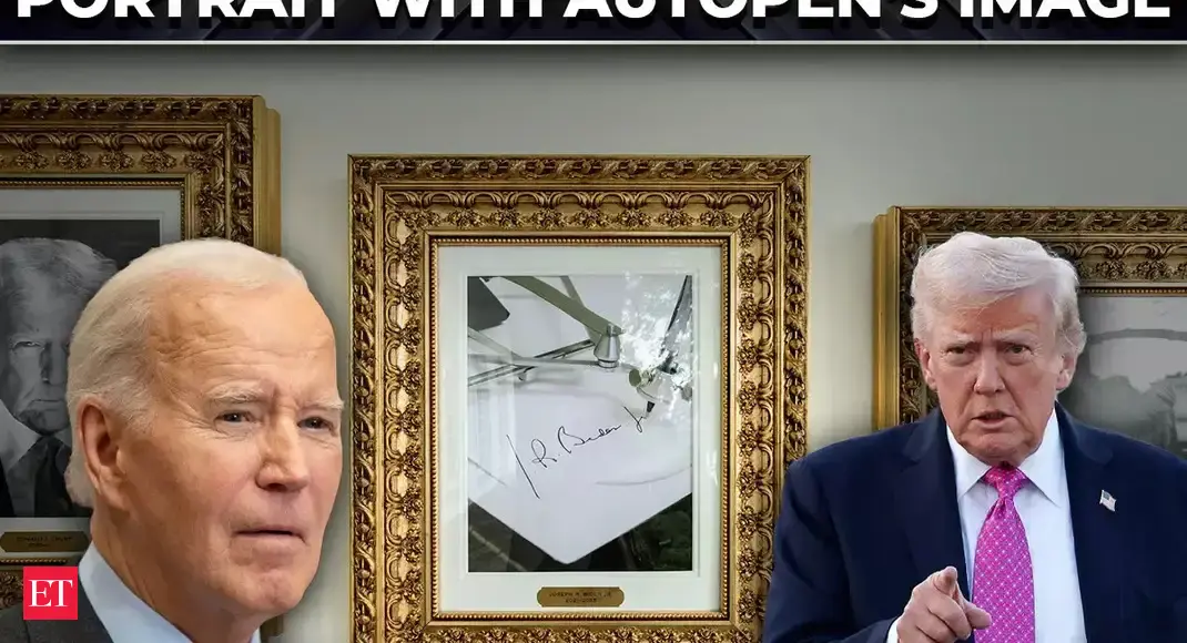 Biden autopen: Trump trolls Biden! White House displays auto-pen ...