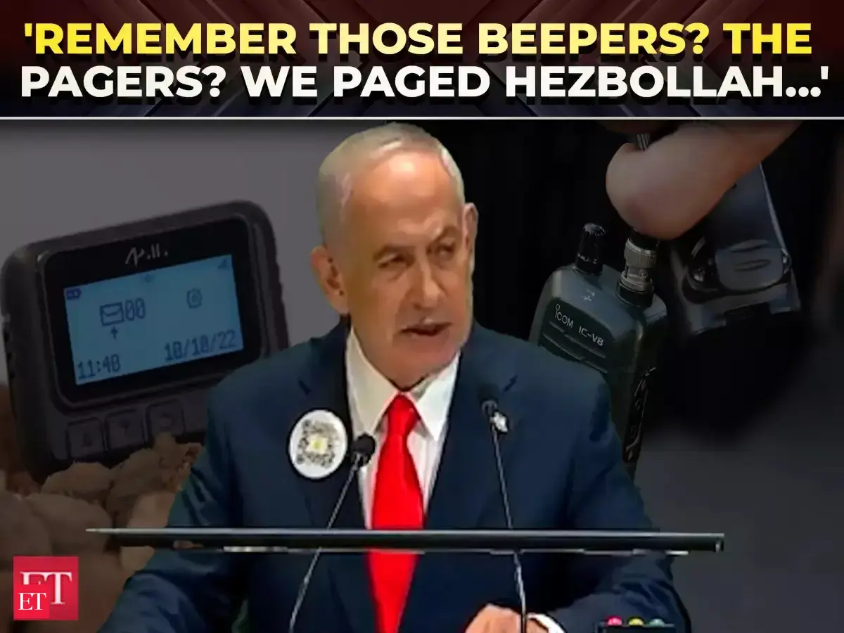'Remember those beepers?' | Cheers erupt at UN as Netanyahu recalls ...