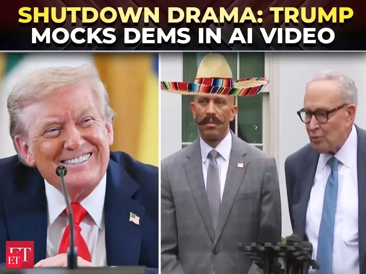‘Nobody likes Democrats anymore’: Trump posts AI video mocking Schumer ...