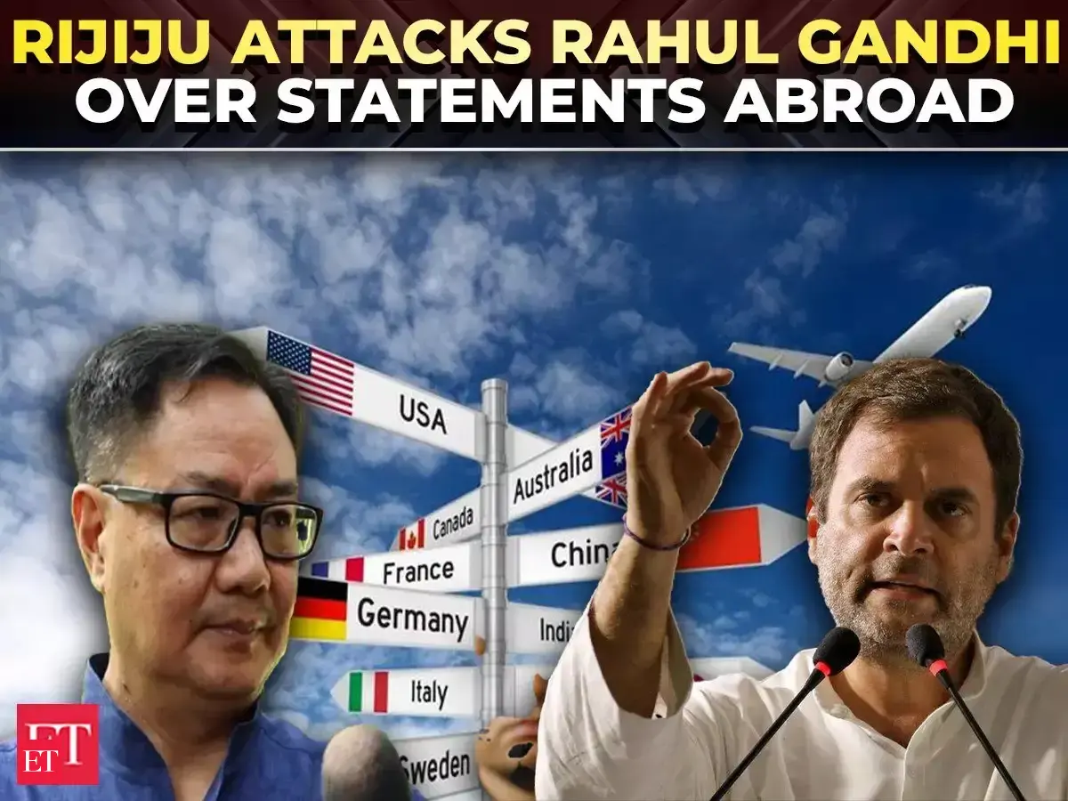 Kiren Rijiju attacks Rahul Gandhi, claims Freedom of Expression misused ...
