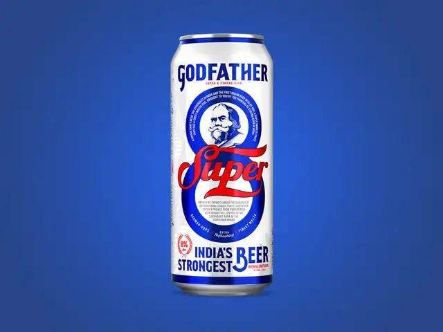Godfather Super 8 (Strong Lager, Gold) - Two Indian beer brewers bag ...