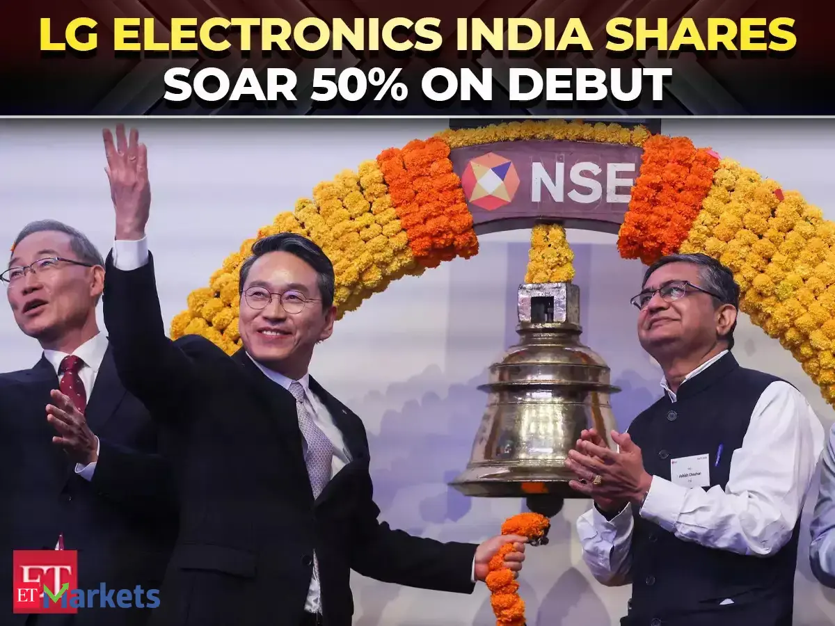 LG Electronics India gets listed on NSE, soars 50% on debut after $1.3 ...