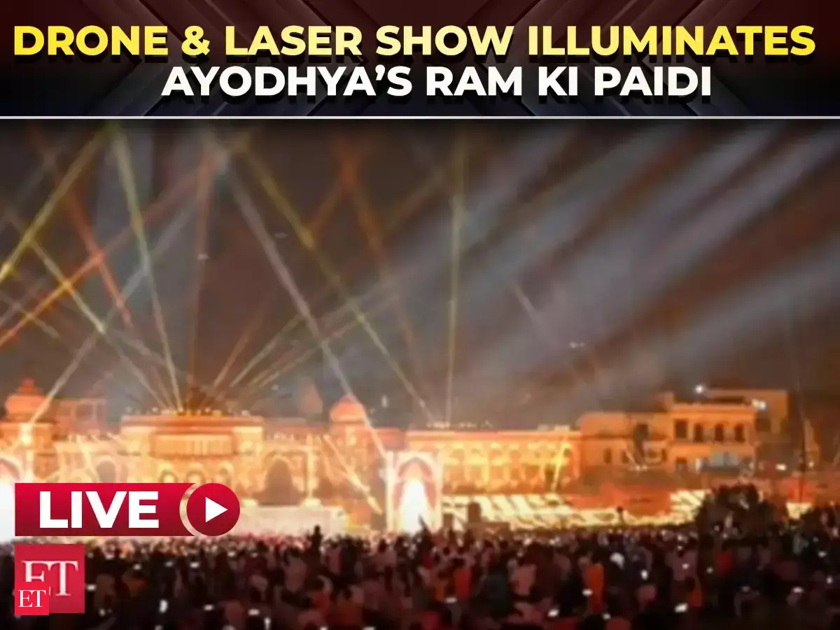 LIVE: Drone & laser show Illuminates Ayodhya’s Ram Ki Paidi | Deepotsav ...