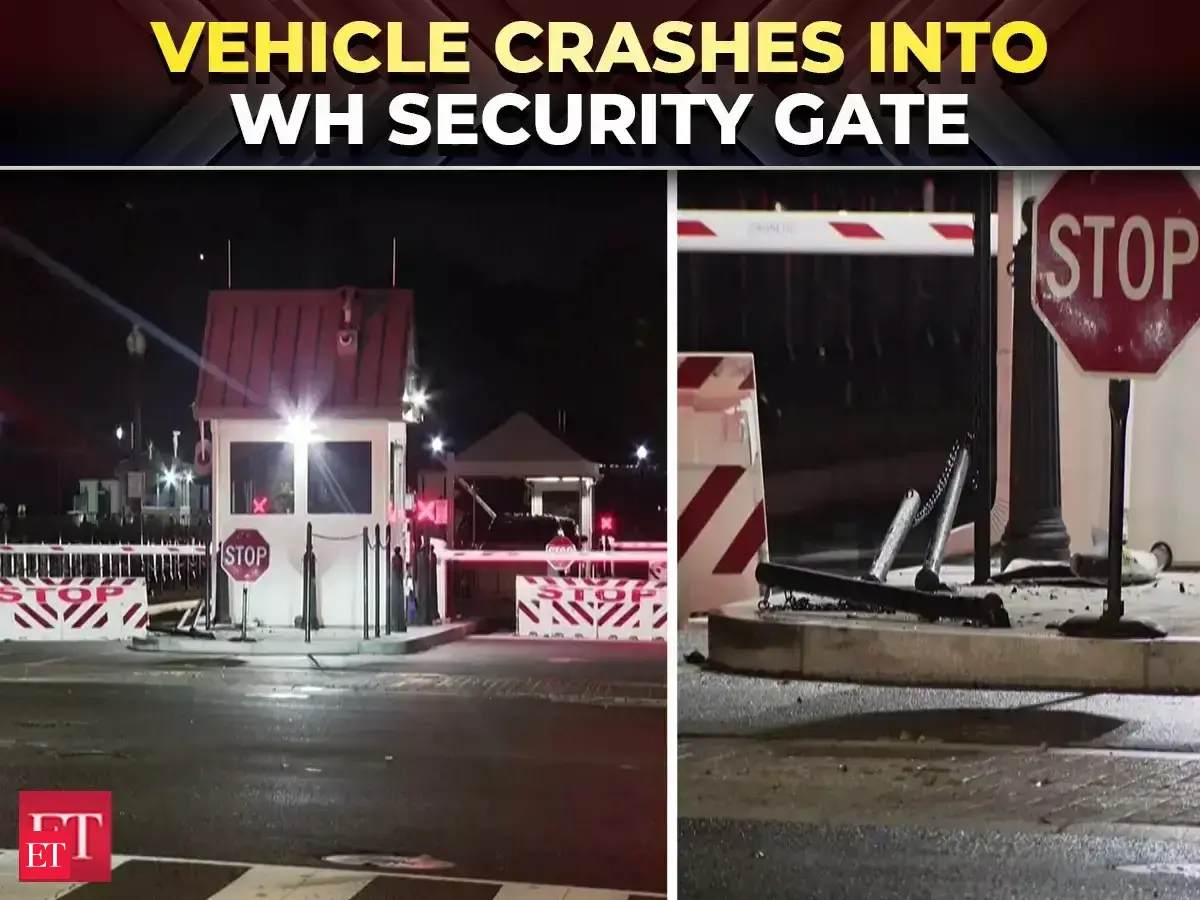 Vehicle crashes into security gate outside White House; driver arrested ...