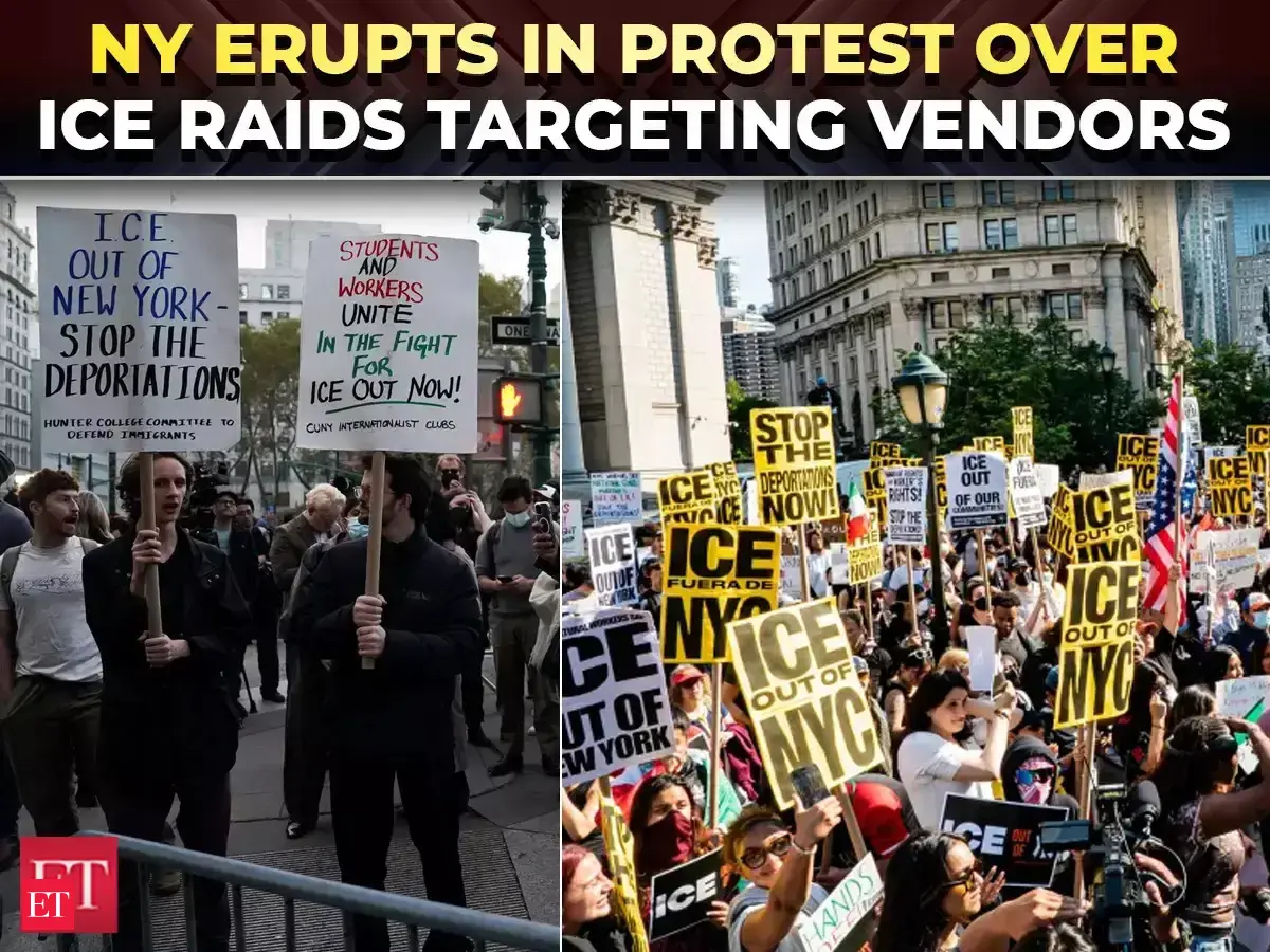 US immigration crackdown | NY erupts in protest over ICE raids ...