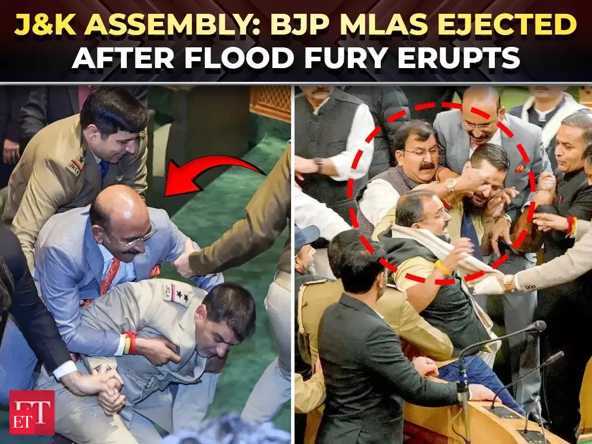 Drama in J&K assembly: 3 BJP MLAs dragged out after fierce protest over ...