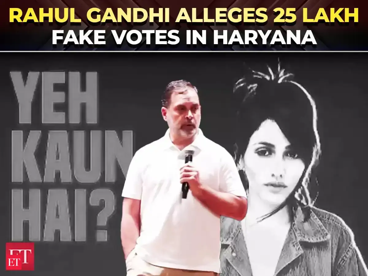 Rahul Gandhi alleges 25 lakh fake votes in Haryana, says Brazilian ...