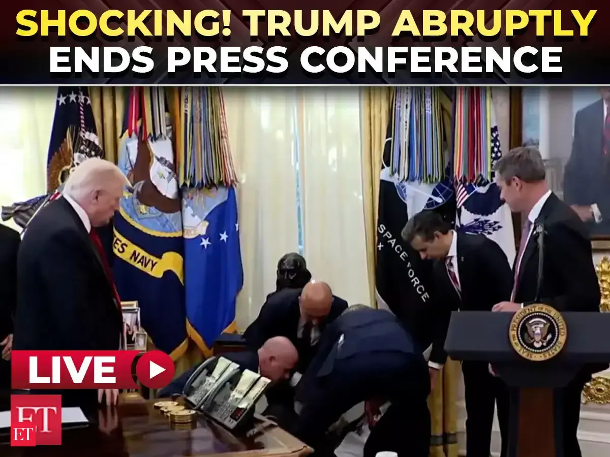 Trump LIVE: Trump abruptly ends press briefing after shock disruption ...