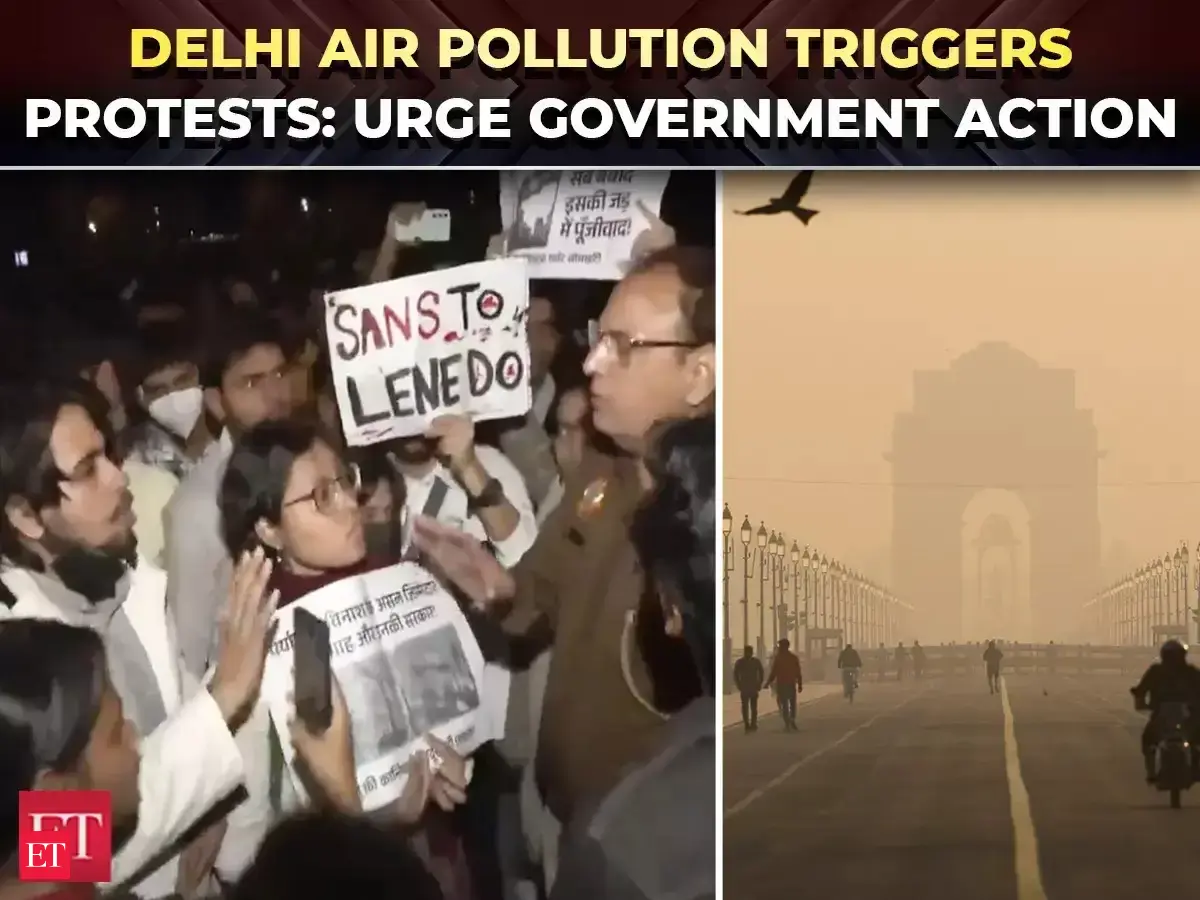 Delhi: Toxic air pollution sparks protests demanding government action ...