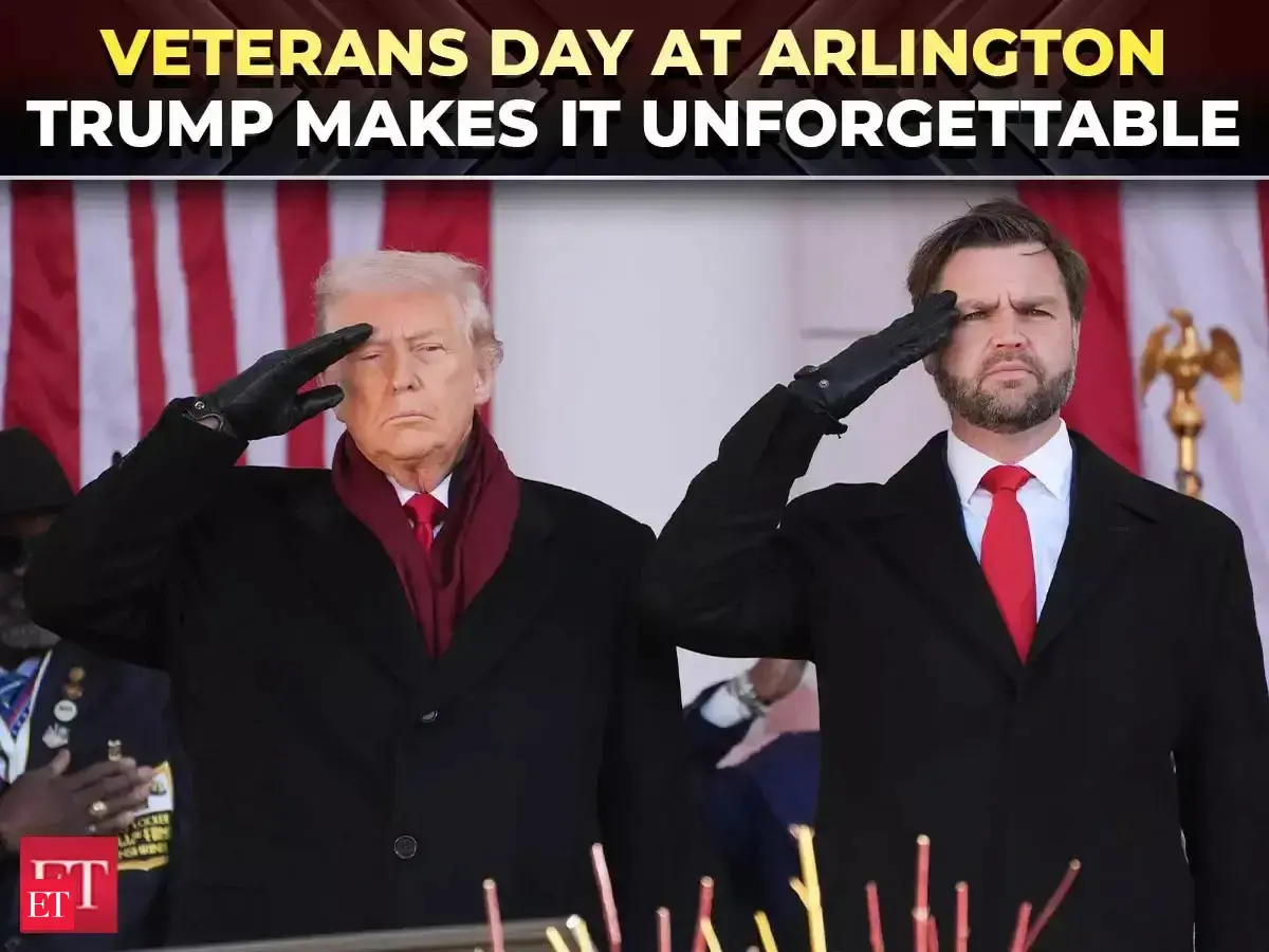 Trump & JD Vance lead powerful veterans day tribute: Silent salute and ...