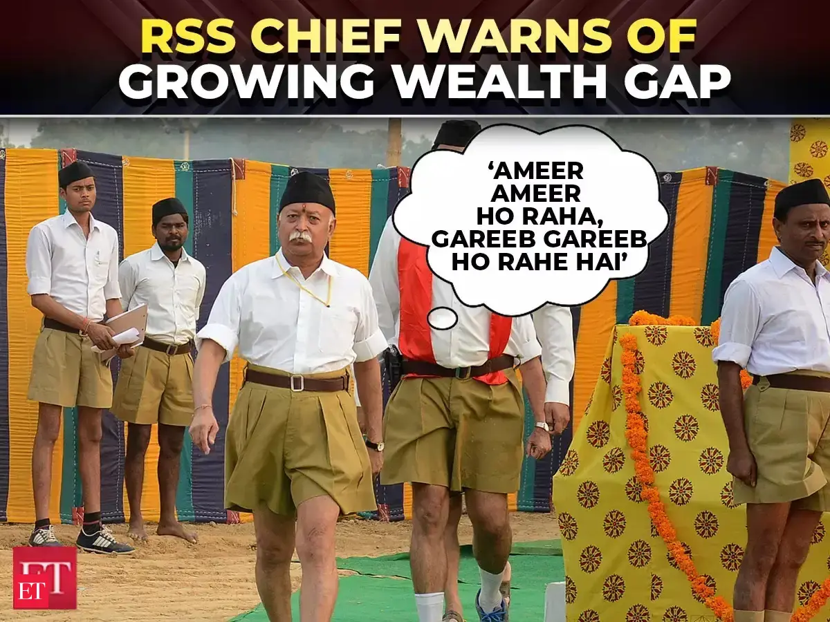 ‘Ameer ameer ho raha, gareeb gareeb ho rahe hai’: RSS Chief flags ...