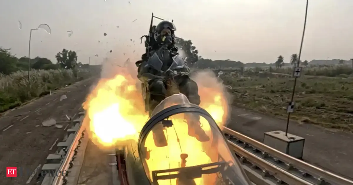 DRDO completes high-speed rocket-sled test of fighter ejection system ...