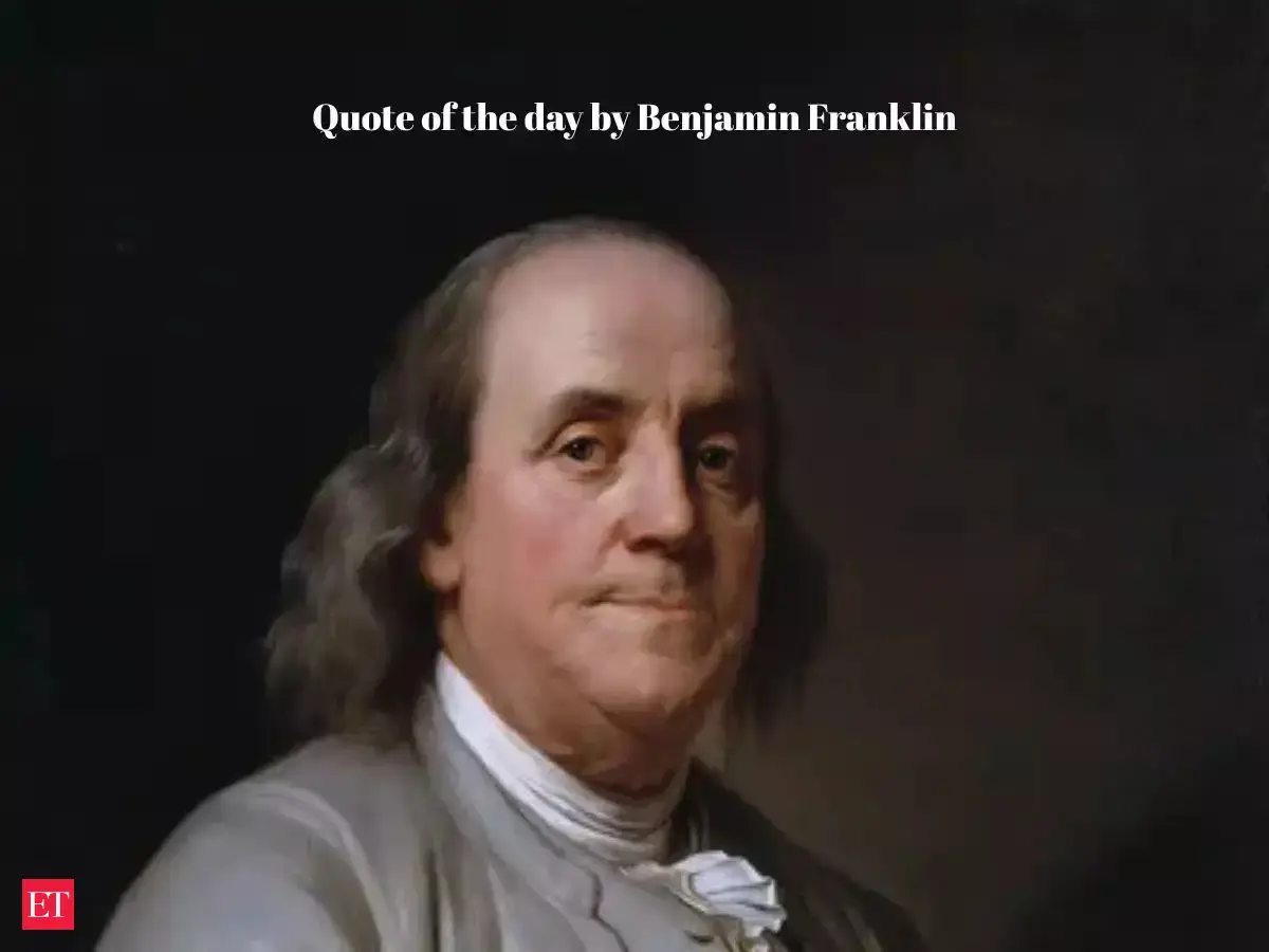 Quote of the day by Benjamin Franklin: “Well done is better than well ...