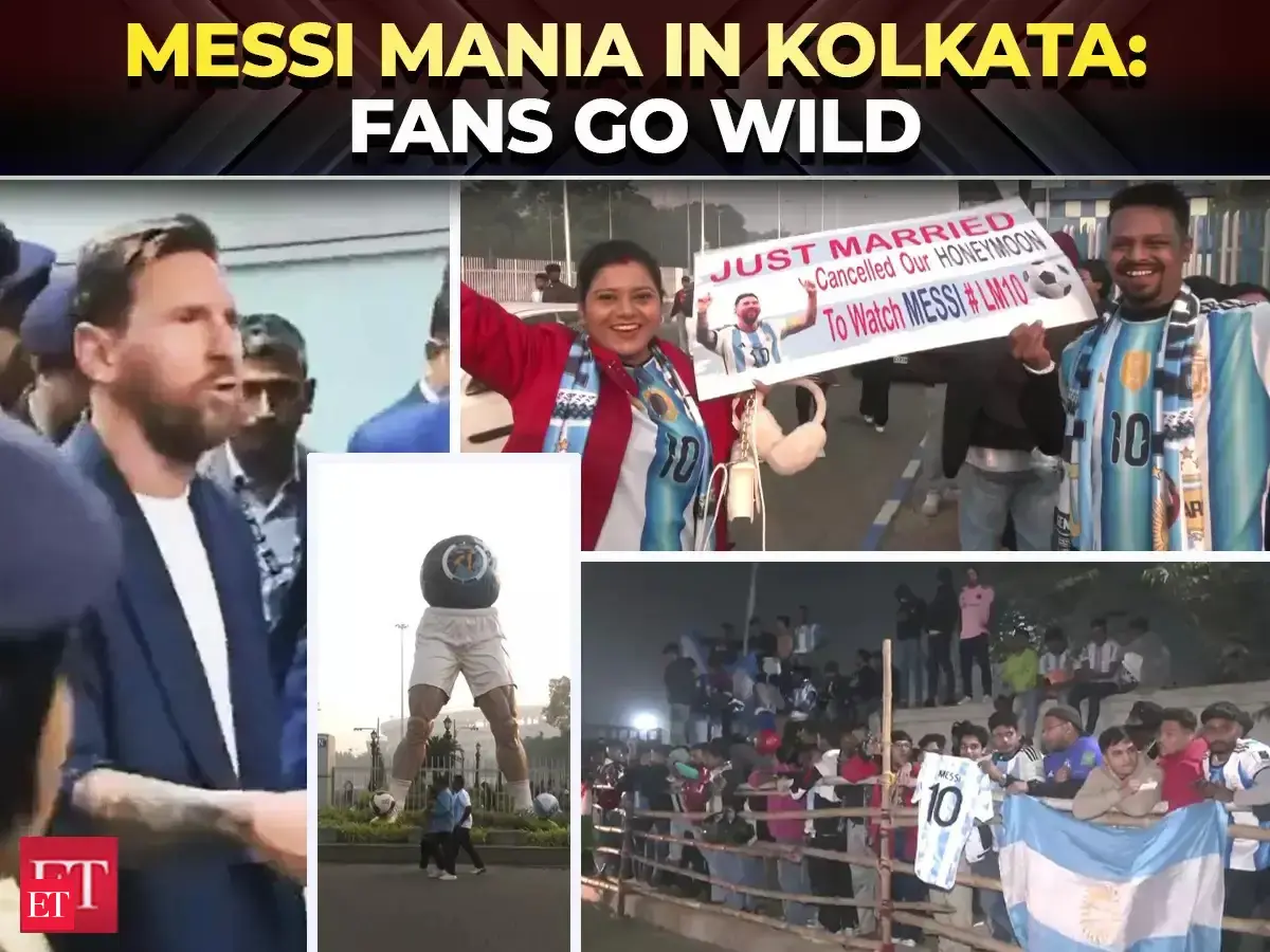 Lionel Messi mania in Kolkata: Football legend touches down in India ...