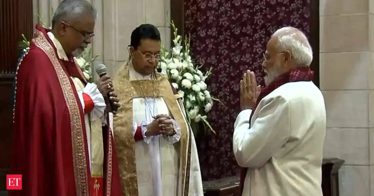 PM Modi attends Christmas service, renews Christian outreach - The ...